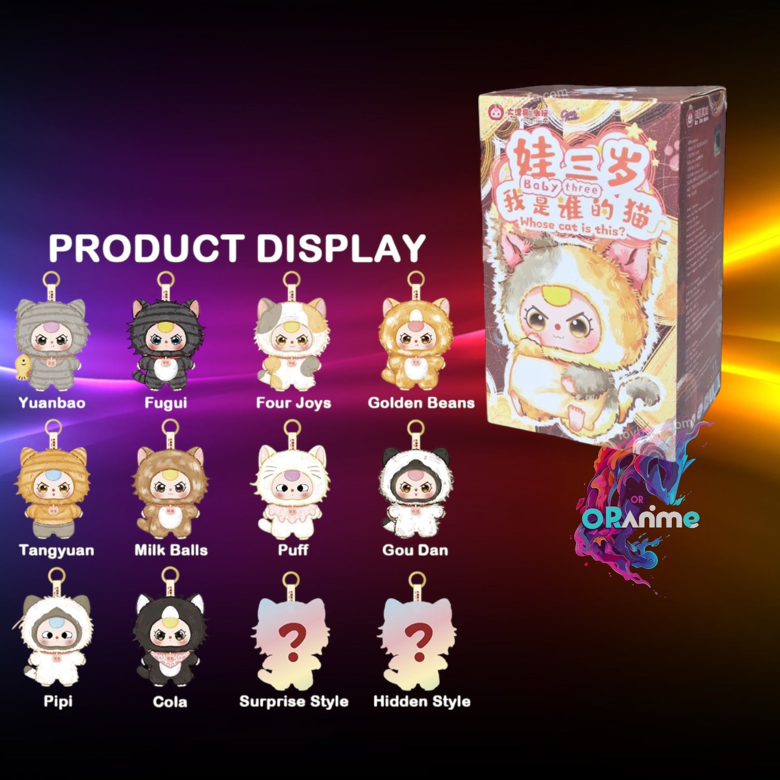 Baby Three Whose Cat Is This? Blind Box – OR Anime
