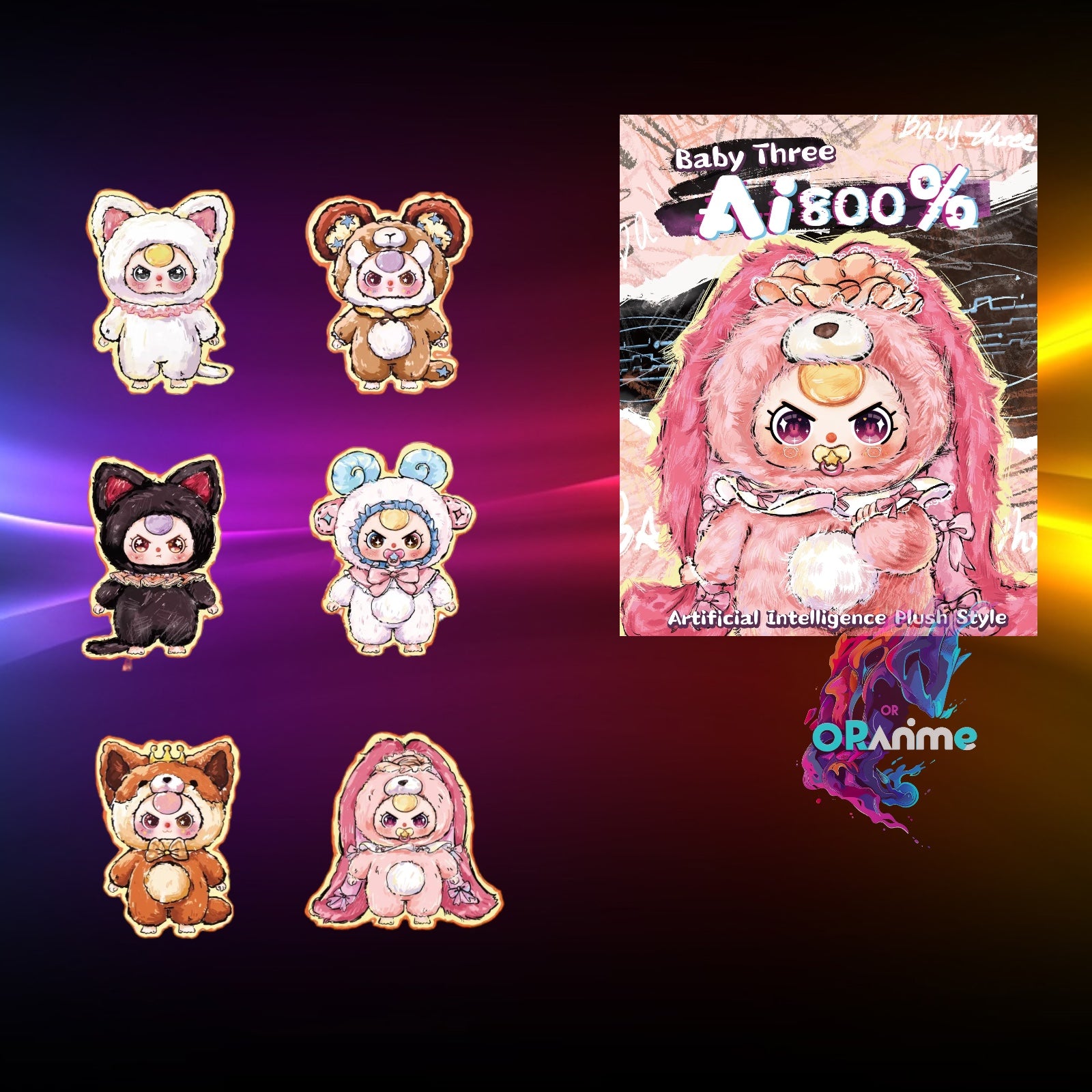 Baby Three AI 800% Artificial Inteligence Plush – OR Anime